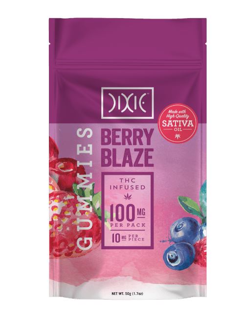 DIXIE - Berry Blaze Sativa Gummies 100MG